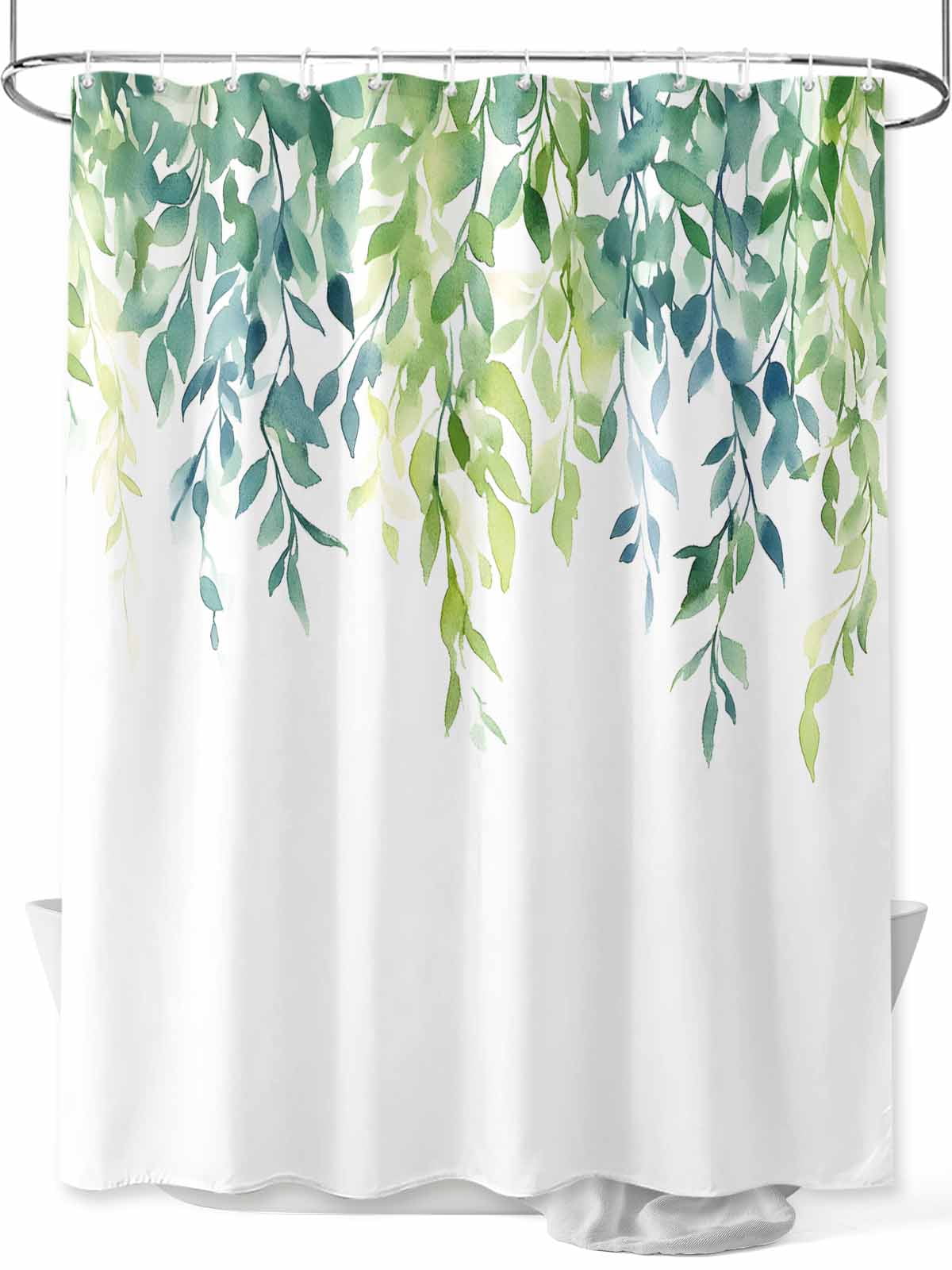 Boanket Polyester Fabric Green Vines Shower Curtain, Spring Botanical ...