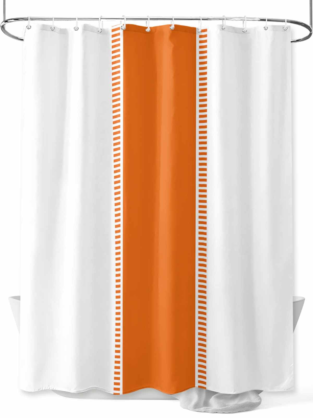 Boanket Polyester Fabric Orange Solid Color Texture Shower Curtain ...