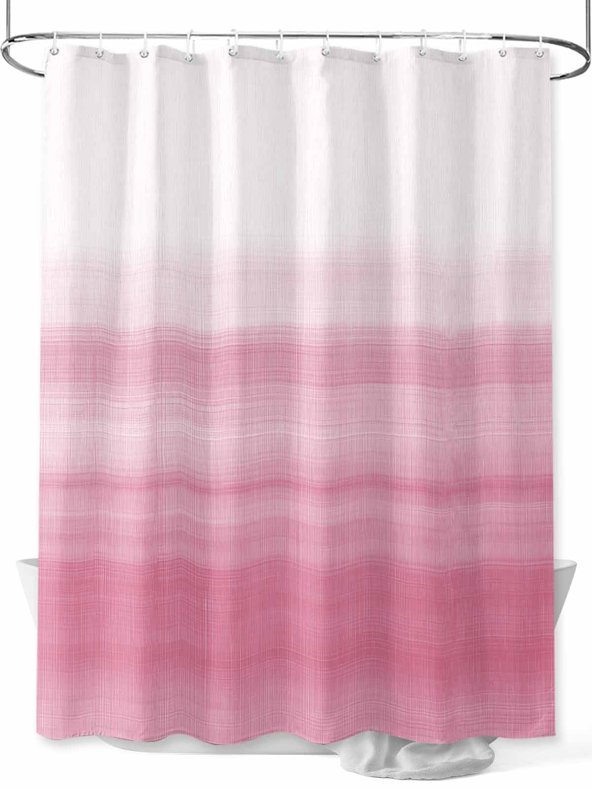 Boanket Polyester Fabric Pink White Ombre Shower Curtain, Romantic ...