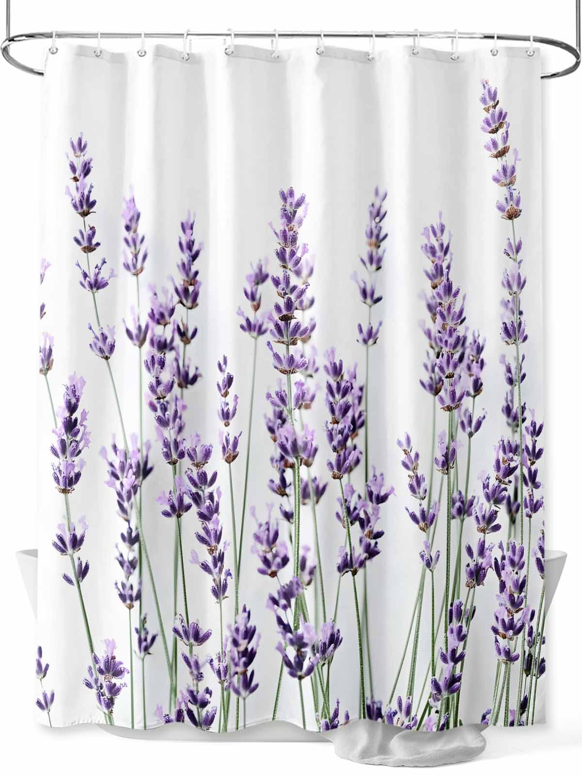 Boanket Polyester Fabric Purple Lavender Shower Curtain, Spring ...