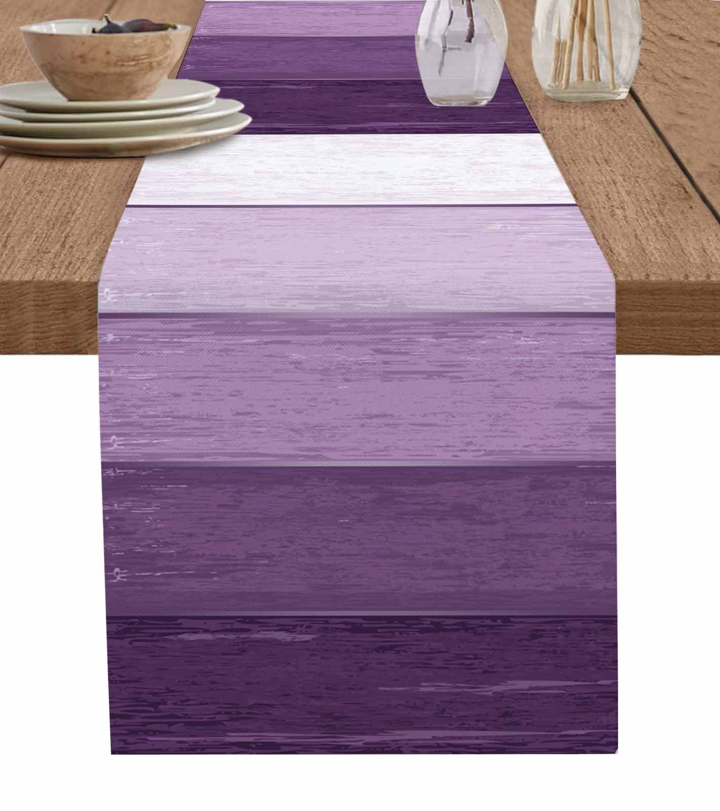 Boanket Purple Ombre Table Runner - 48 Inch Long, Kitchen Dining Table ...