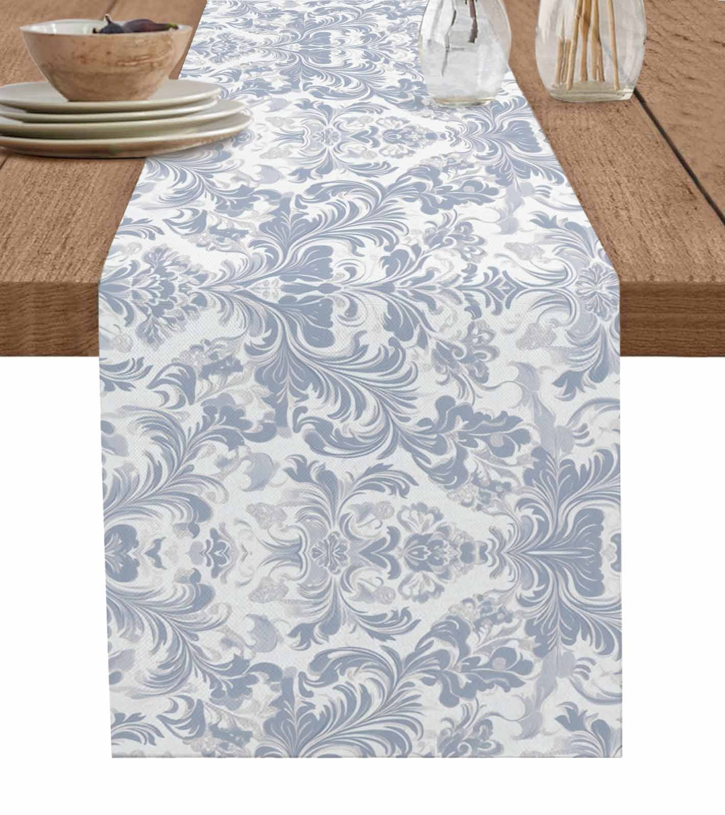 Boanket Rustic Baroque Table Runner - 90 Inch Long, Kitchen Dining ...