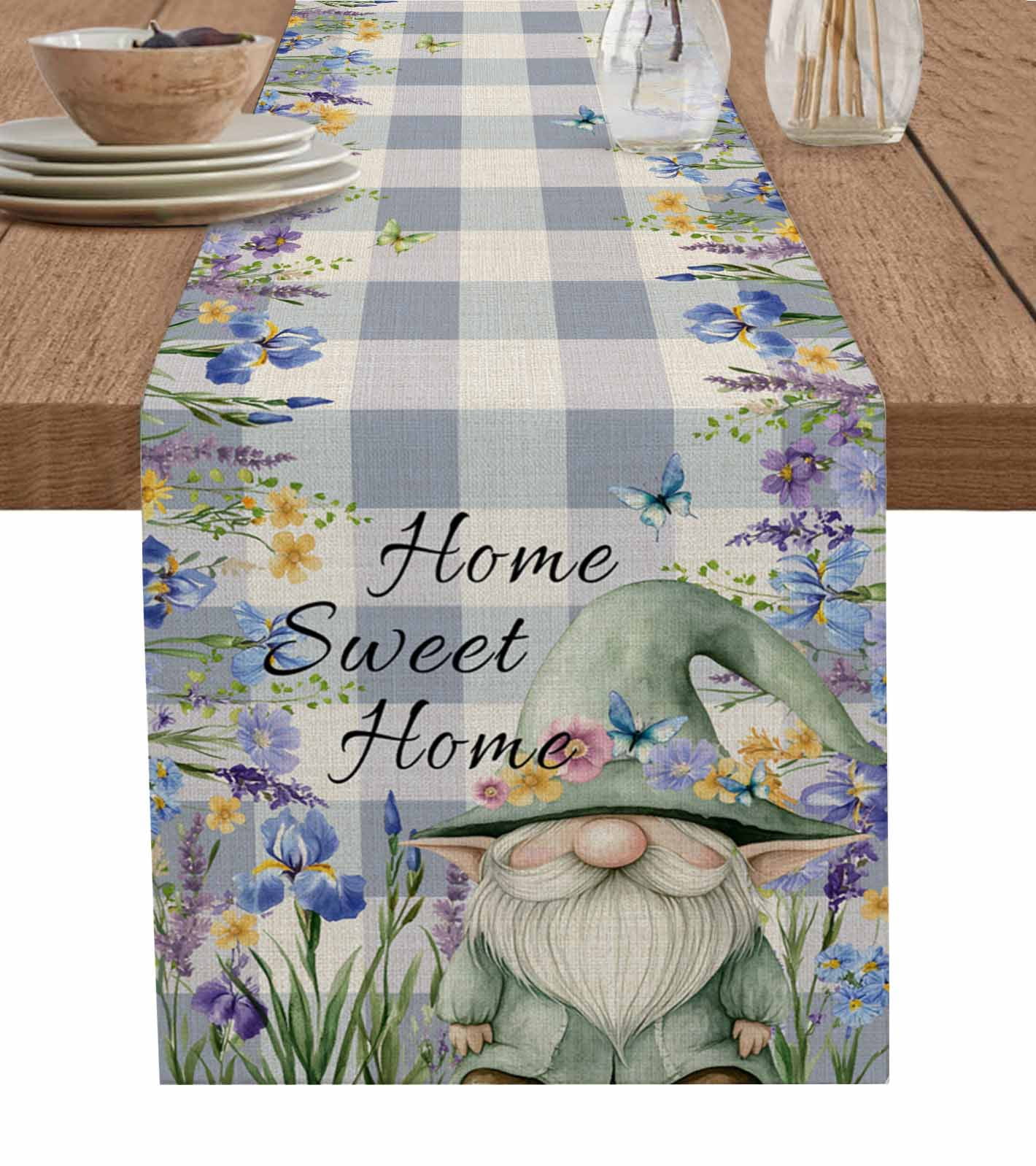 Boanket Rustic Gnome Table Runner - 36 Inch Long, Kitchen Dining Table ...
