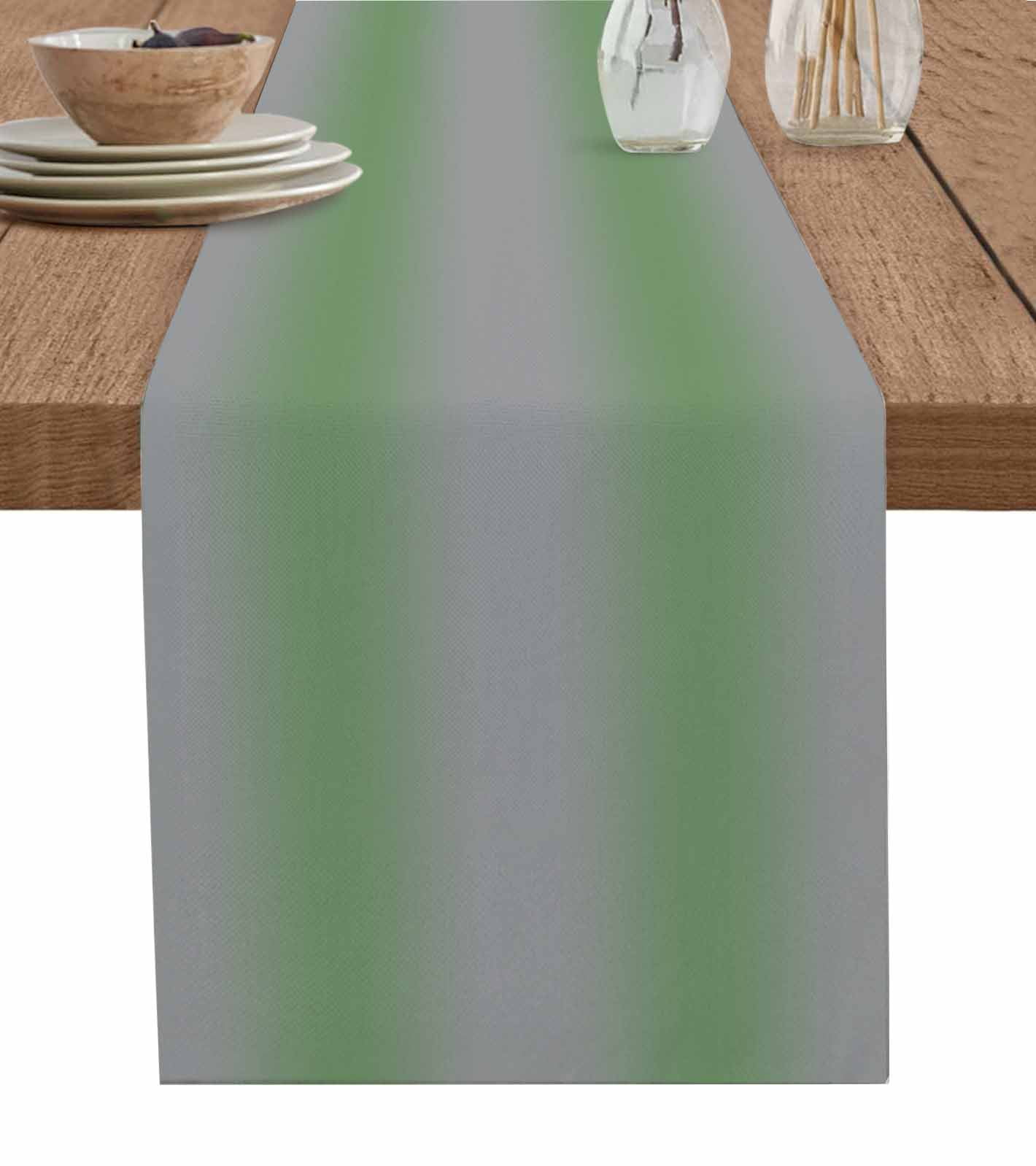 Boanket Sage Green Ombre Table Runner - 72 Inch Long, Kitchen Dining ...