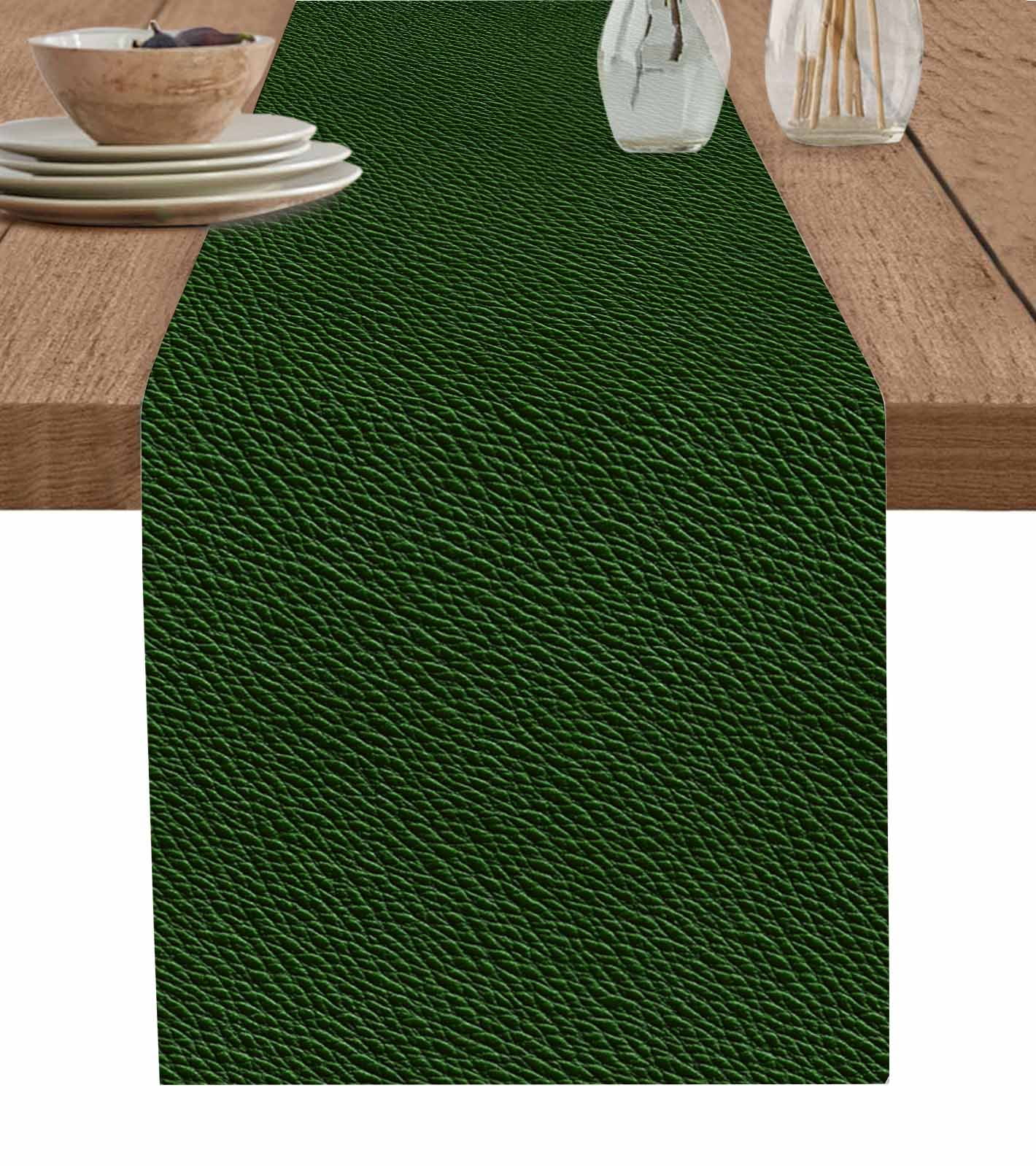 Boanket Solid Dark Green Table Runner - 72 Inch Long, Kitchen Dining ...