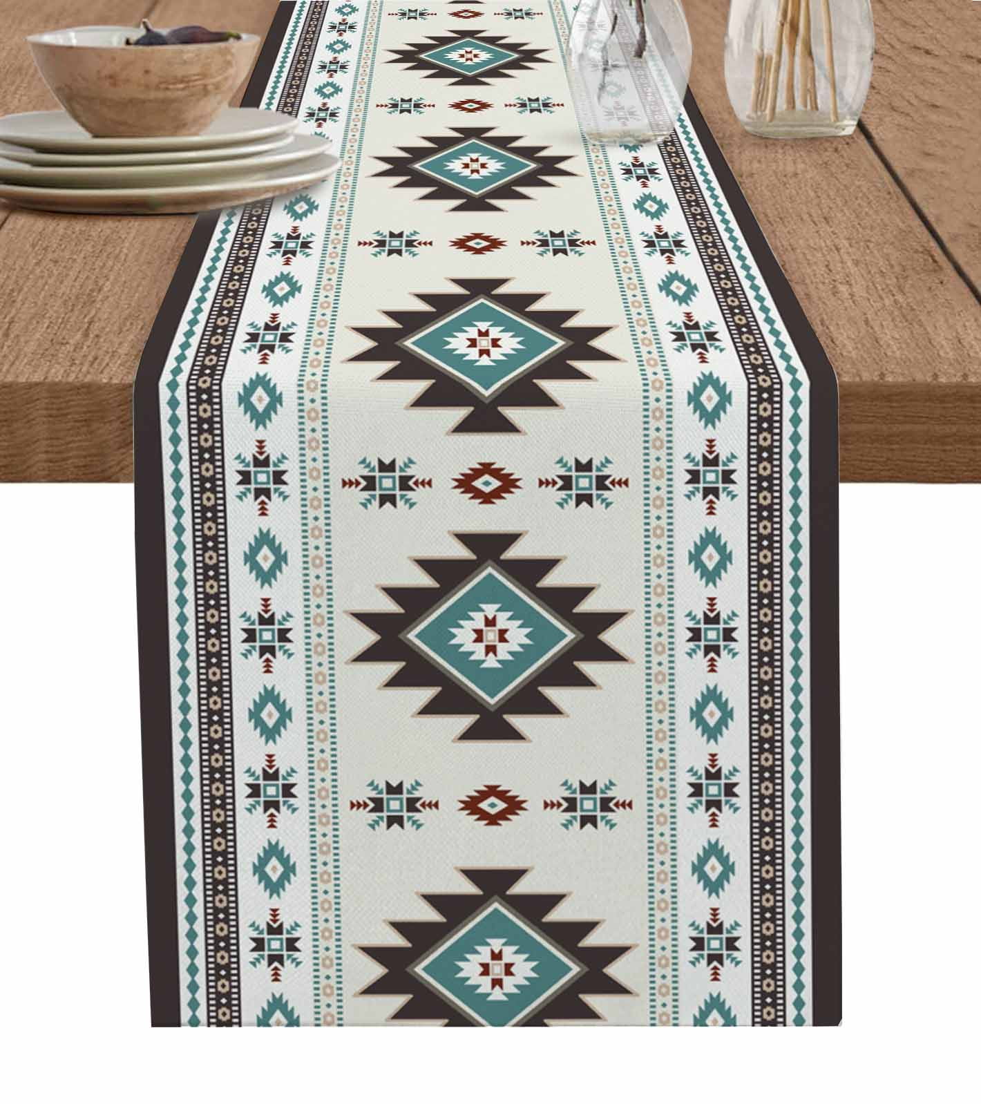 Boanket Southwest Ethnic Table Runner - 72 Inch Long, Kitchen Dining ...