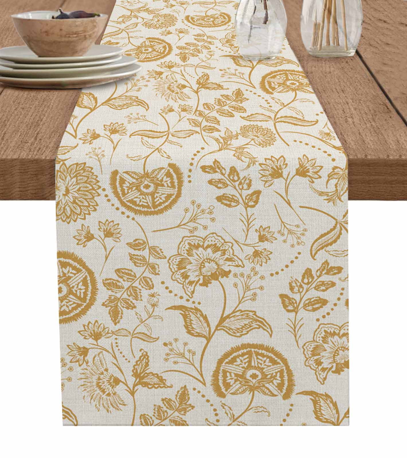 Boanket Spring Floral Table Runner - 72 Inch Long, Kitchen Dining Table ...