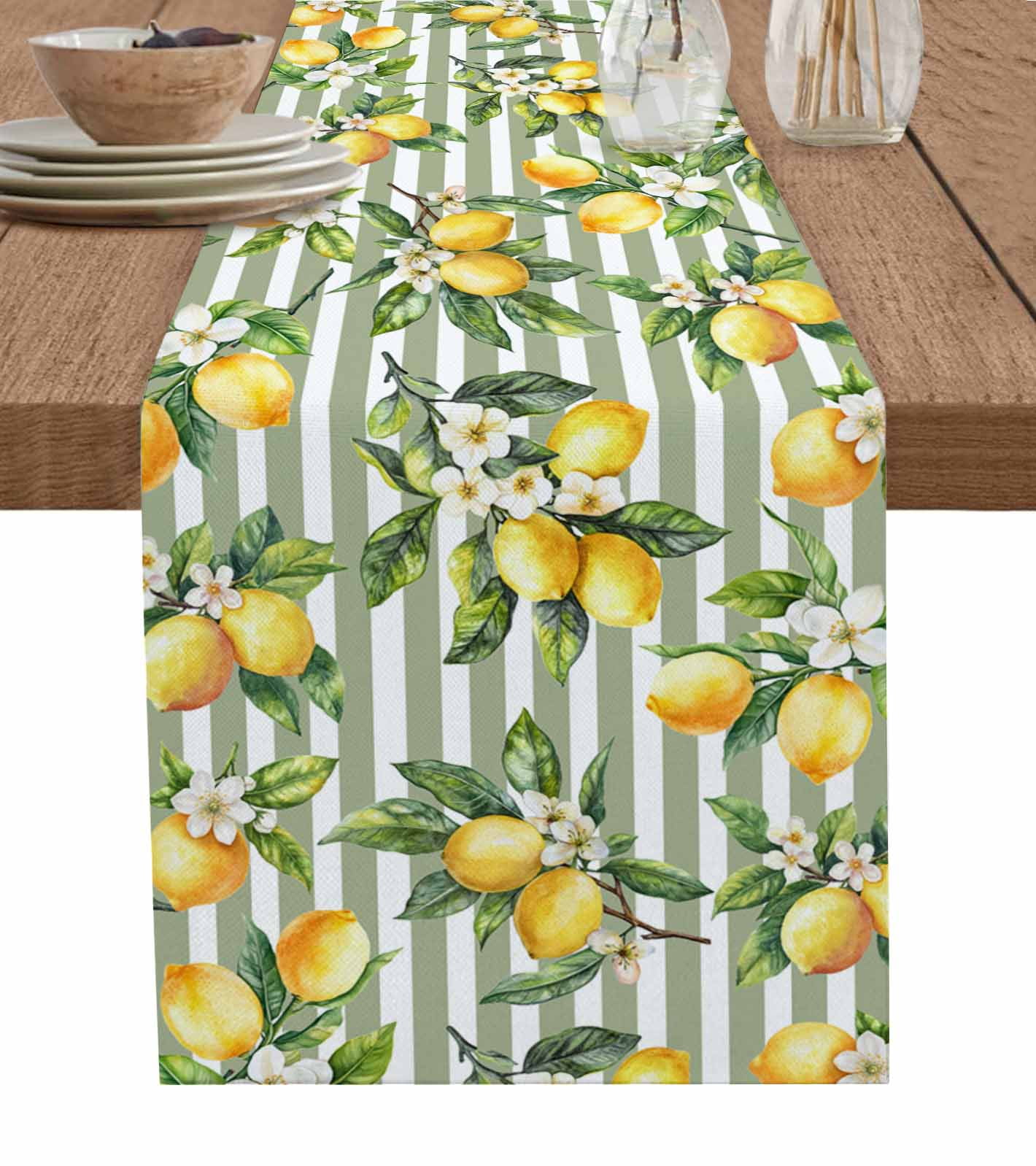 Boanket Spring Lemon Table Runner - 90 Inch Long, Kitchen Dining Table ...