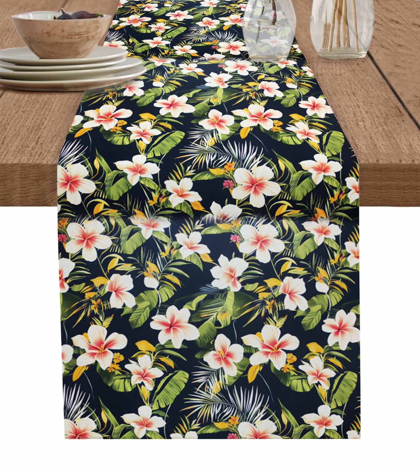 Boanket Summer Flowers Table Runner - 108 Inch Long, Kitchen Dining ...
