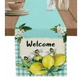 Boanket Summer Lemon Table Runner - 120 Inch Long, Kitchen Dining Table ...