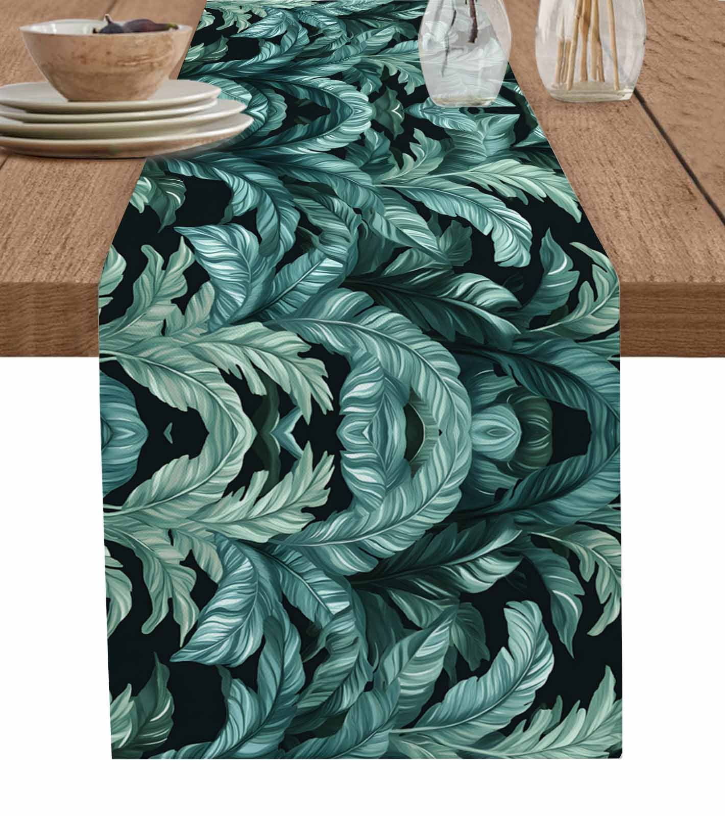 Boanket Summer Plant Table Runner - 72 Inch Long, Kitchen Dining Table ...