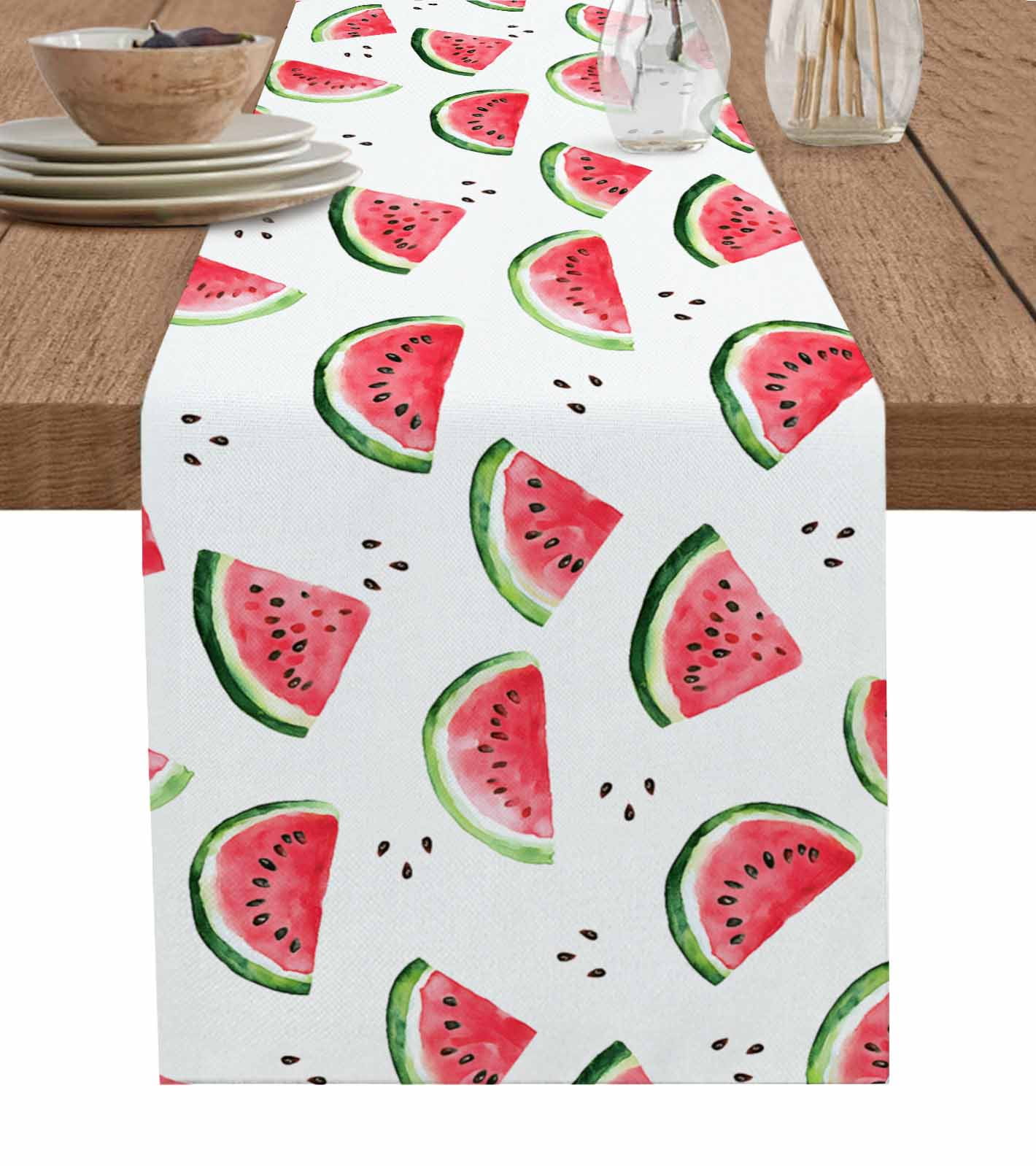 Boanket Summer Watermelon Table Runner - 108 Inch Long, Kitchen Dining Table Runner Dresser ...