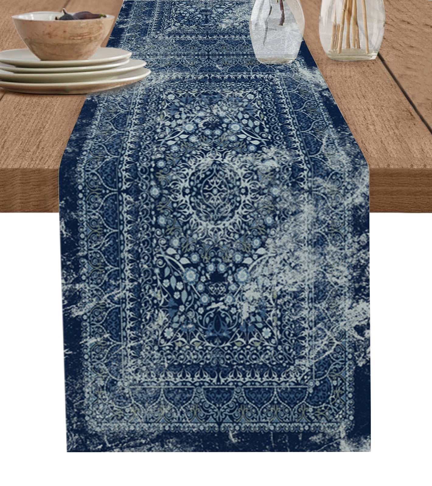 Boanket Traditional Geometric, Table Runner - 90 Inch Long, Kitchen ...