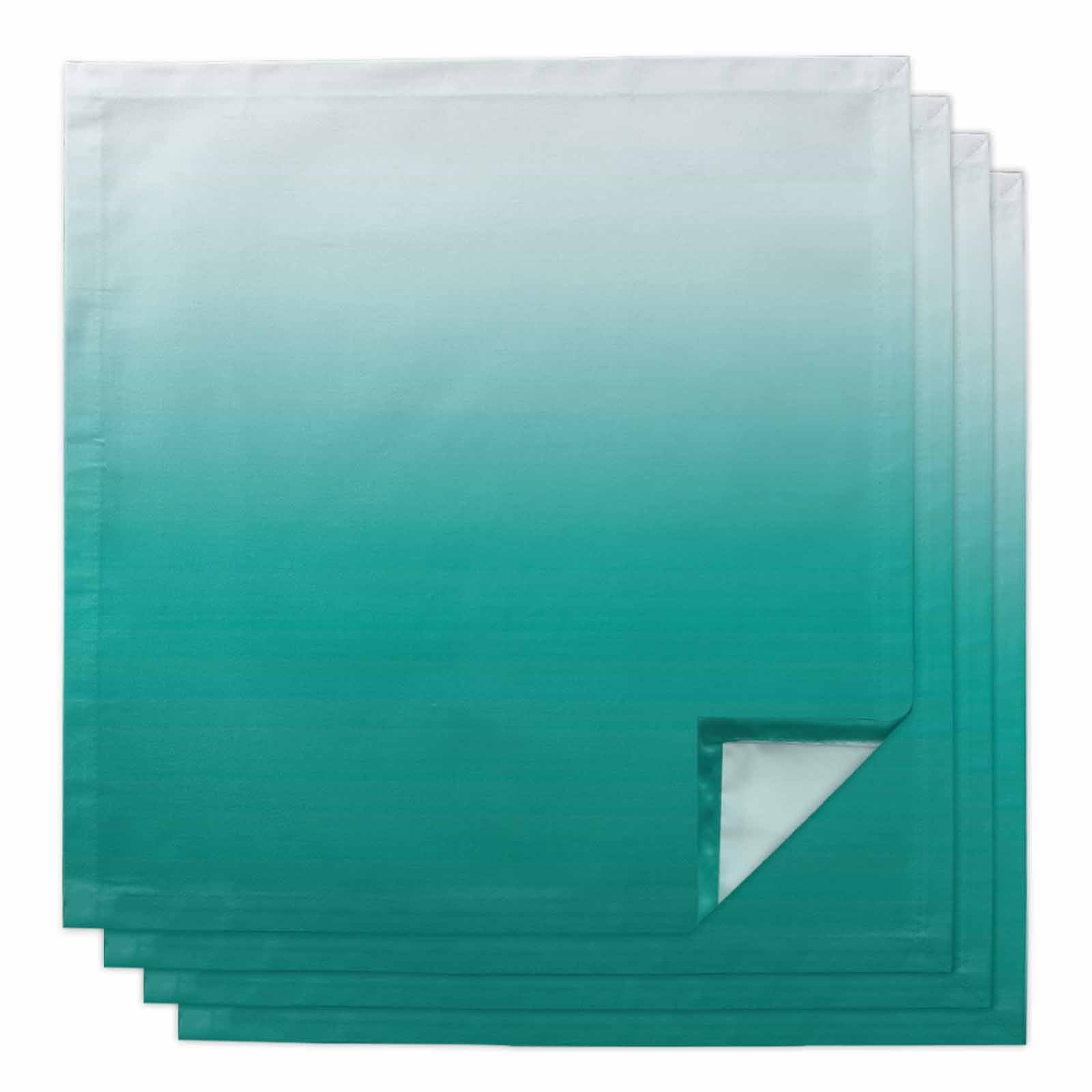 Boanket Turquoise Ombre Cloth Napkins Set of 4, Holiday Napkins for ...