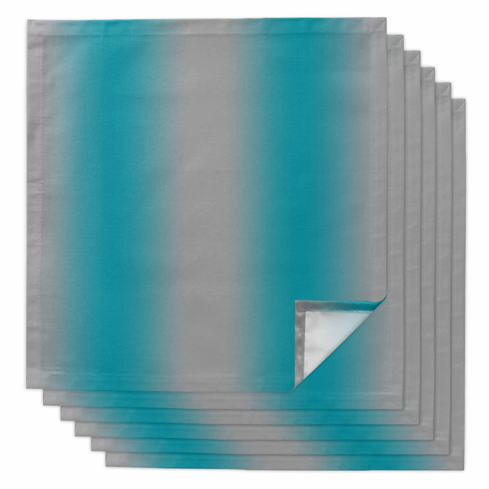 Boanket Turquoise Ombre Cloth Napkins Set of 6, Holiday Napkins for ...