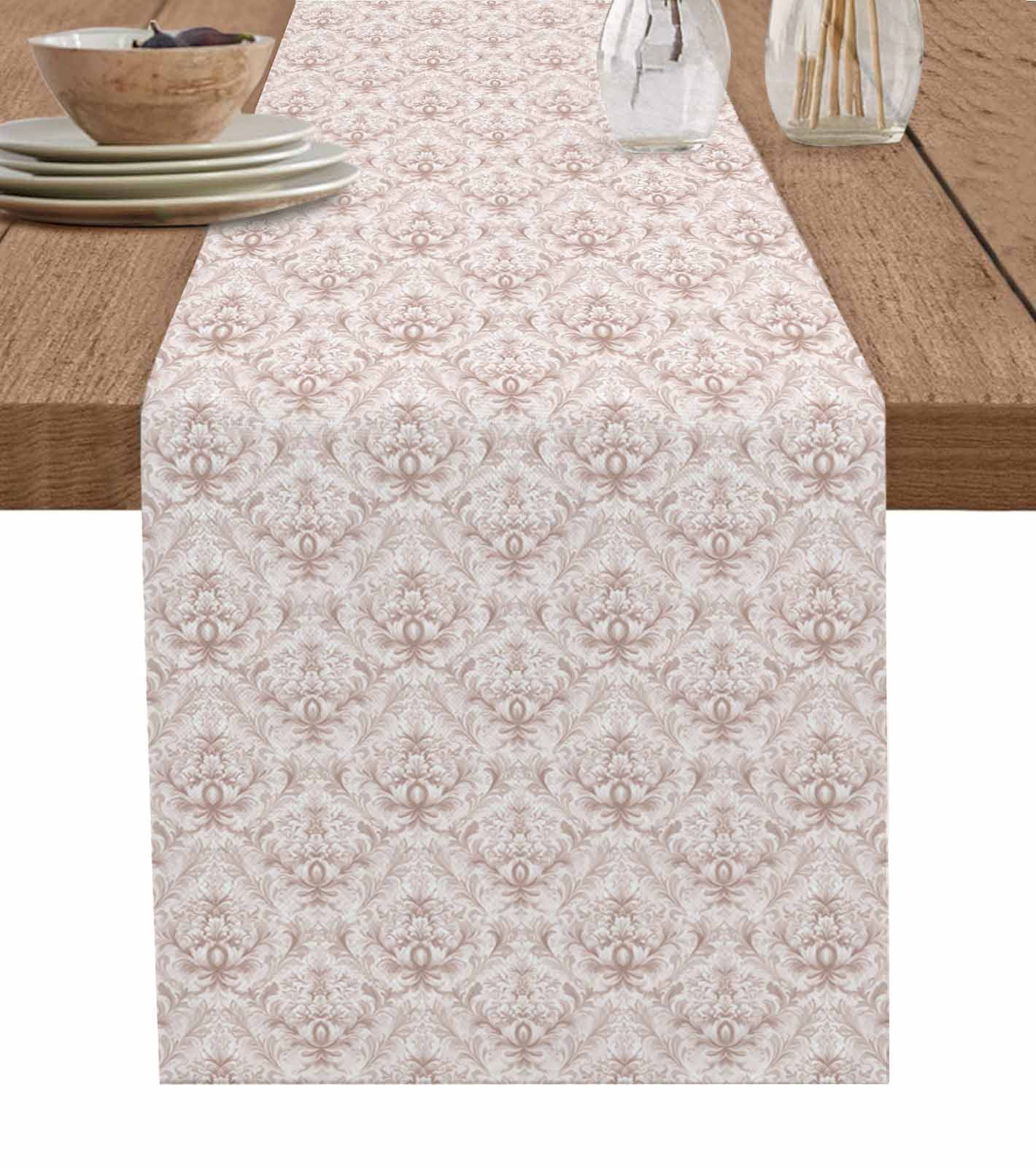 Boanket Vintage Baroque Table Runner - 72 Inch Long, Kitchen Dining ...