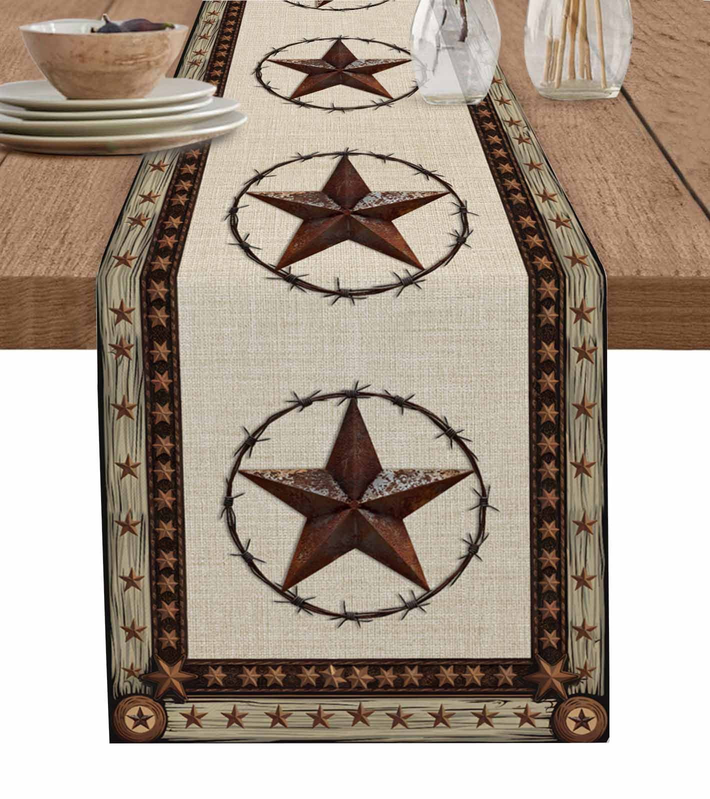 Boanket Vintage Rustic Table Runner - 60 Inch Long, Kitchen Dining ...
