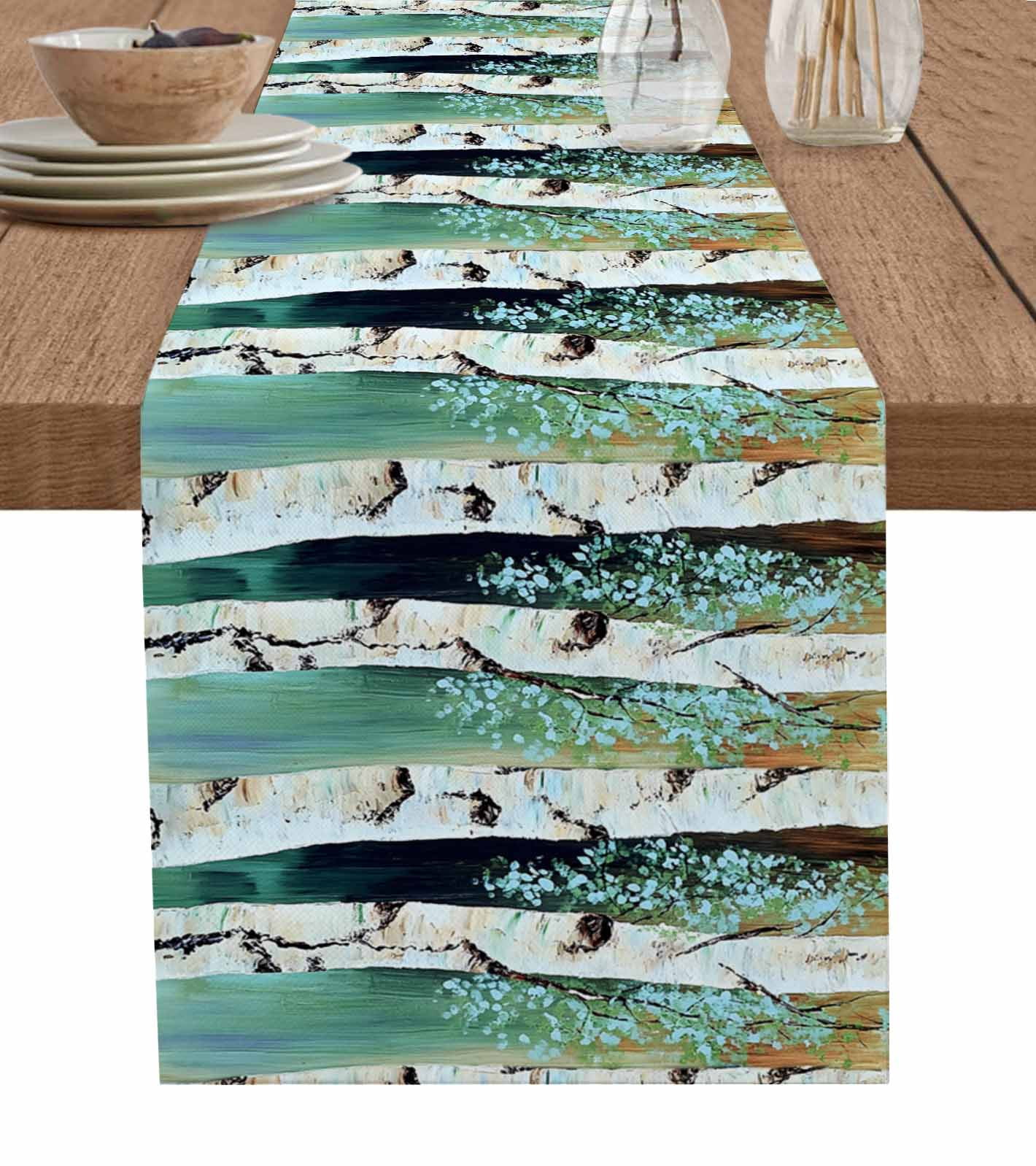 Boanket Vintage Trunk Table Runner - 60 Inch Long, Kitchen Dining Table ...