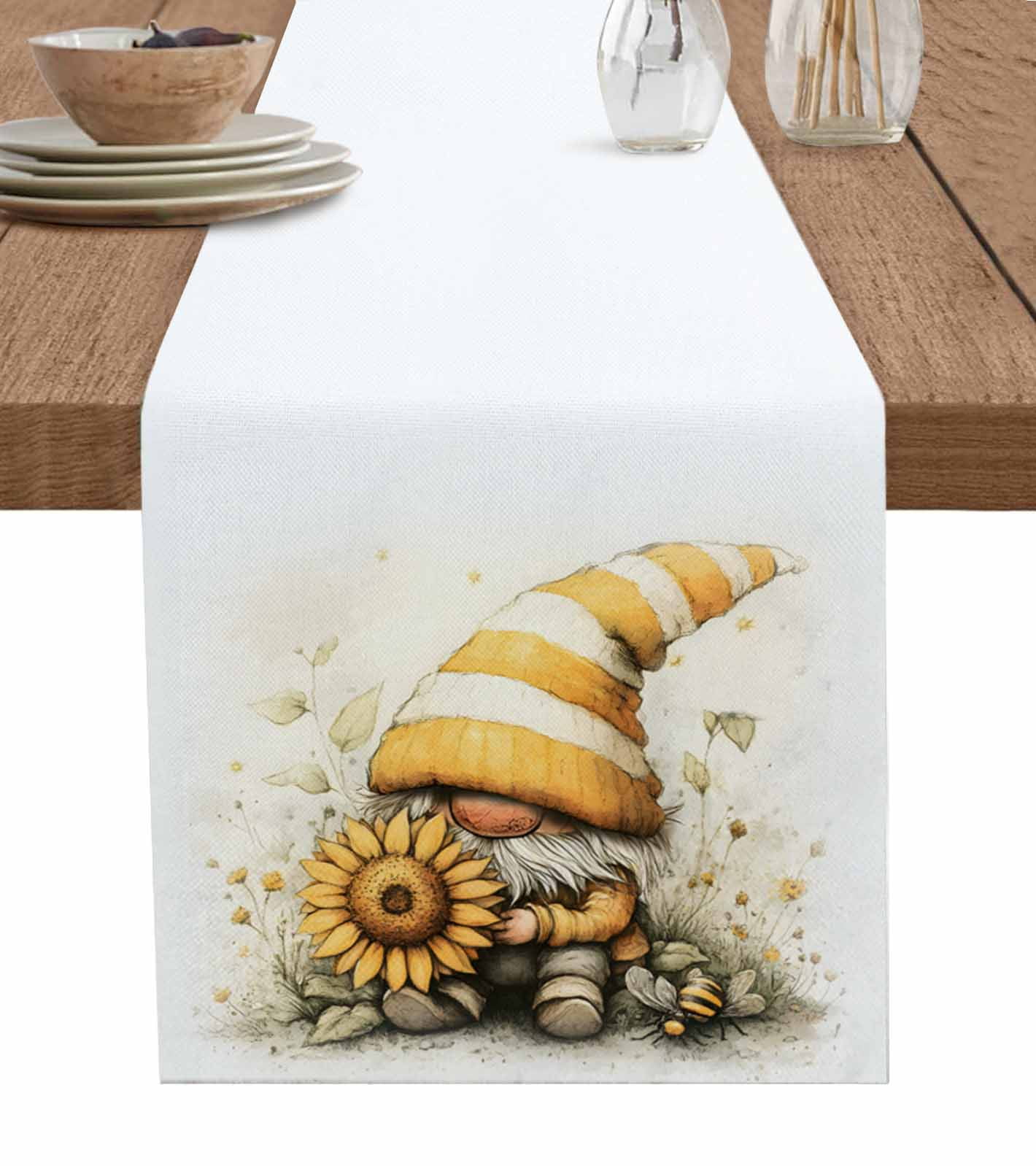 Boanket Yellow Dwarf Table Runner - 72 Inch Long, Kitchen Dining Table ...