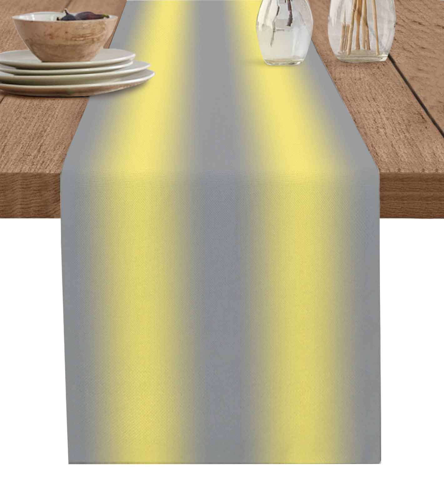 Boanket Yellow Ombre Table Runner - 120 Inch Long, Kitchen Dining Table ...