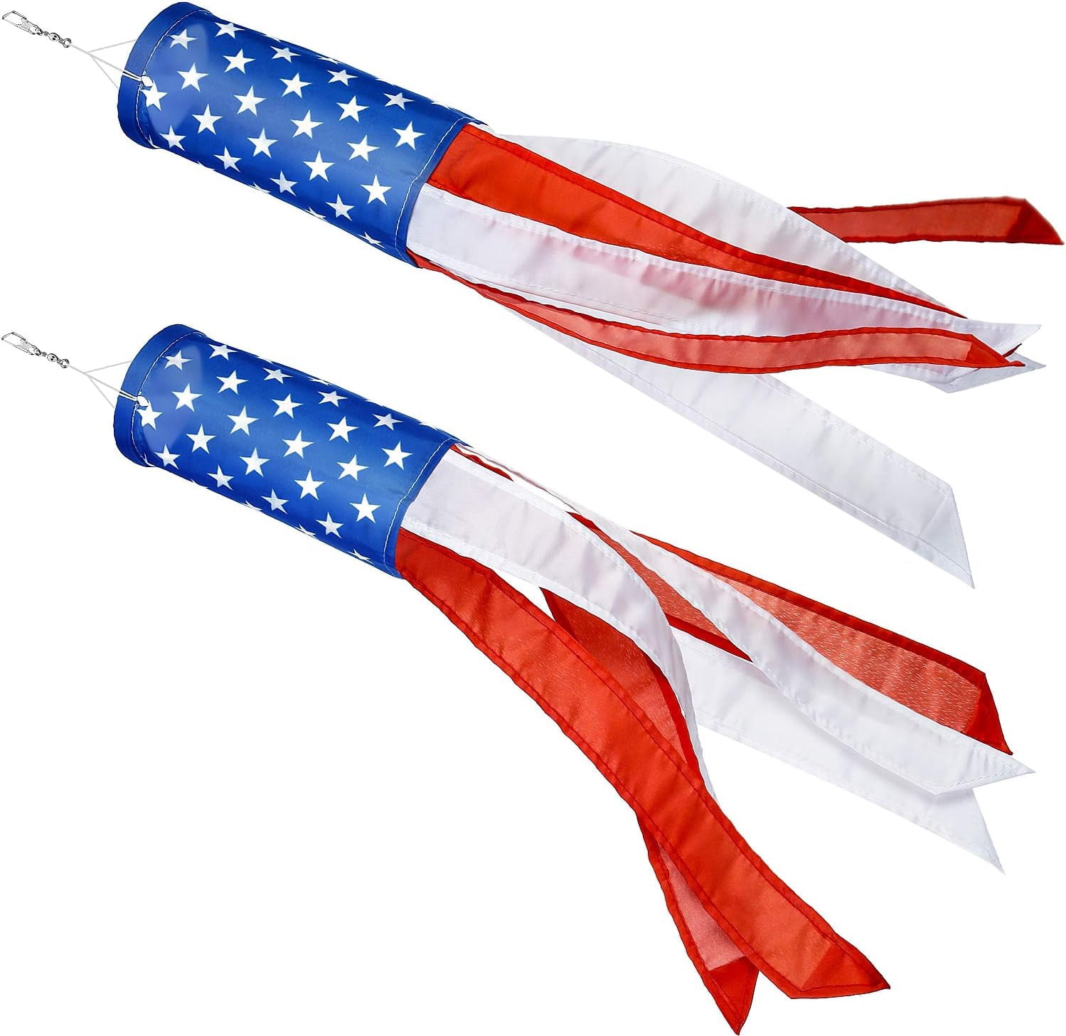 Boao 2 Pieces 24 Inch American Flag Windsock US Stars and Stripes ...