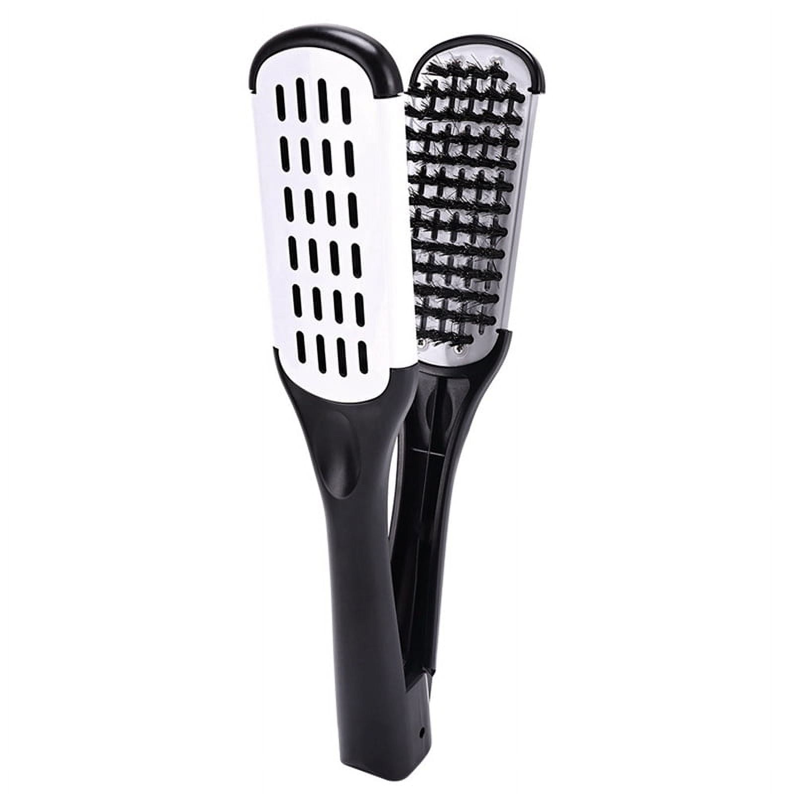 Boar Bristle Double Sided Brush Comb Clamp Anti-Static Hair ...