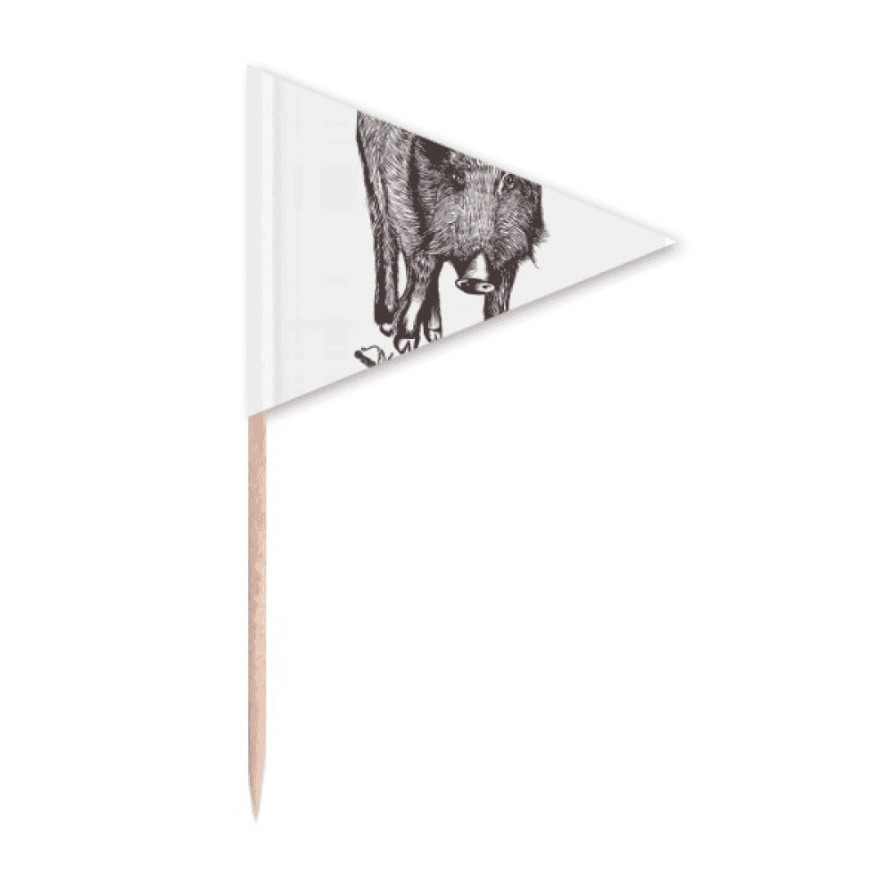 Boar Crown Animal Baroque Style Toothpick Triangle Cupcake Toppers Flag ...