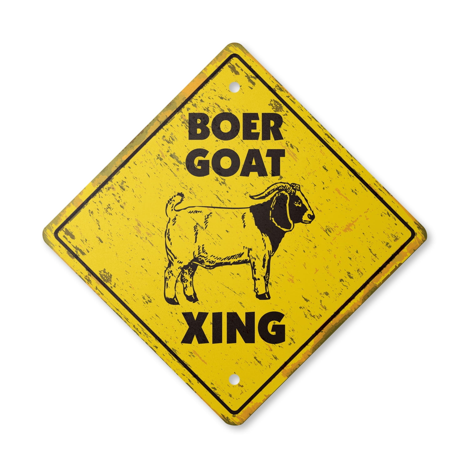 Boar Goat Vintage Crossing Sign Zone Xing | Indoor/Outdoor Plastic | 17 ...