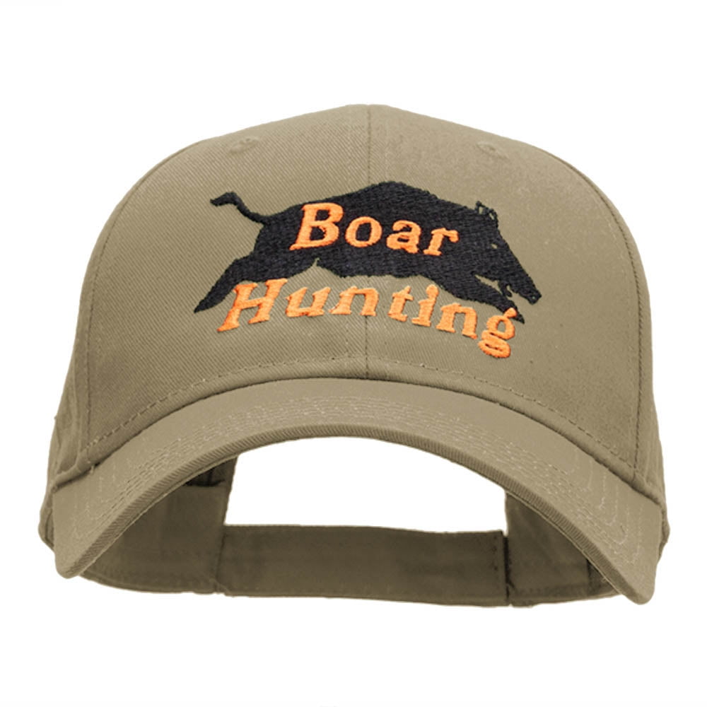 Boar Hunting Embroidered Low Profile Cap - Khaki OSFM - Walmart.com