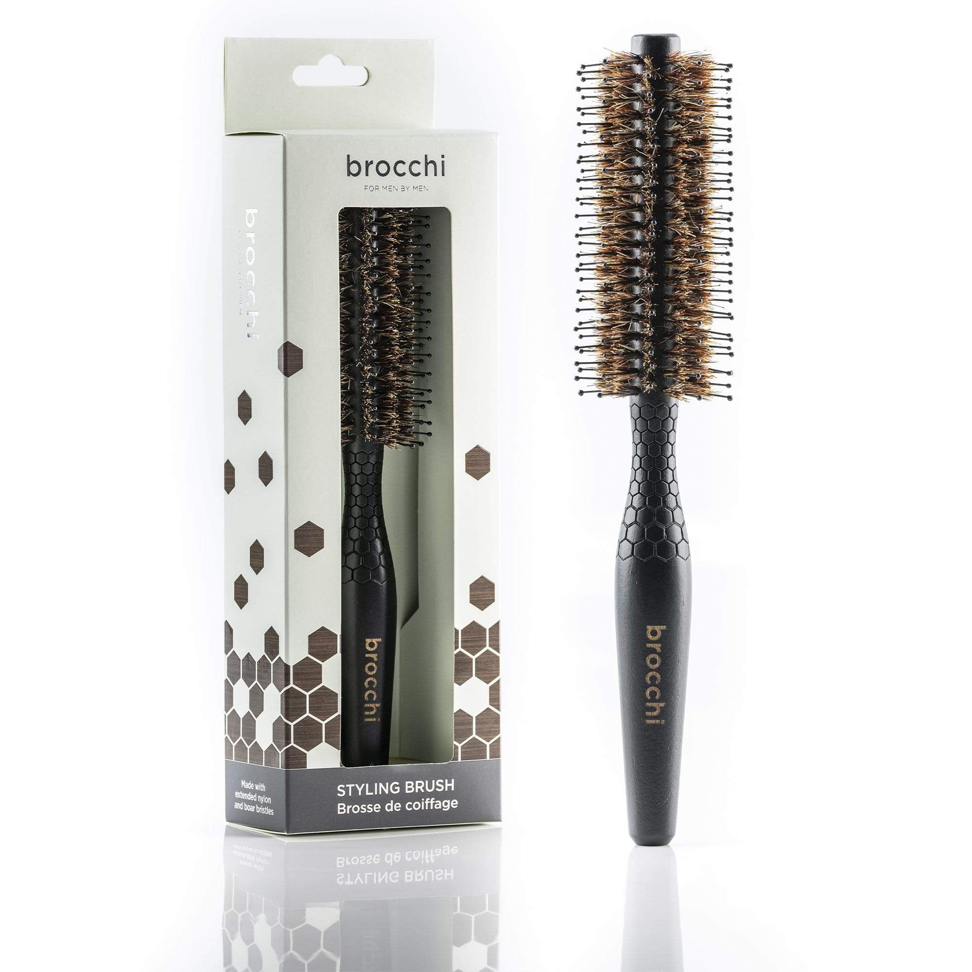 Boar & Nylon Bristle Styling Round Brush - Walmart.com