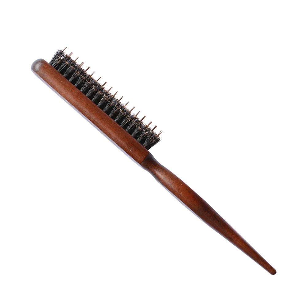 Boar & Nylon Bristle Teasing Brush -Teasing Comb with Rat Tail Pick for ...