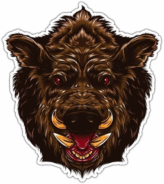 Boar Wild Hog Feral Pig Razorback Wildlife Car Window Stickerphone ...