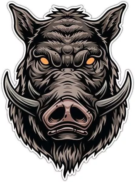 Boar Wild Hog Feral Pig Razorback Wildlife Car Window Stickerphone ...