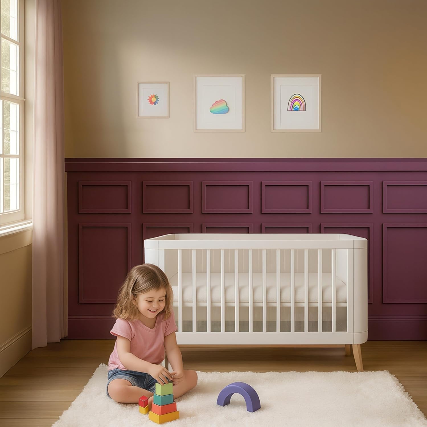 Board and Batten Wall Panel Kit- 34 pcs Bottom Wall Molding Peel and ...