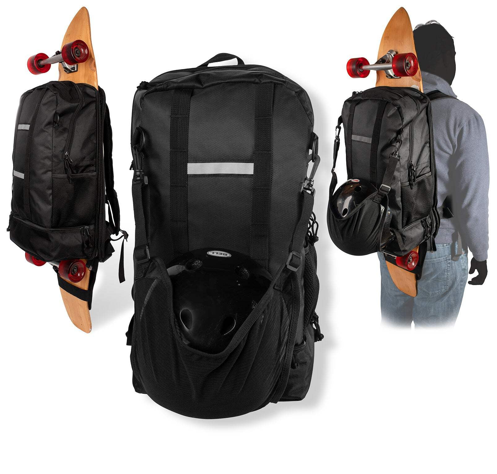 Board Blazers Skateboard Backpack - Fits Any Size Longboard, Waterproof ...
