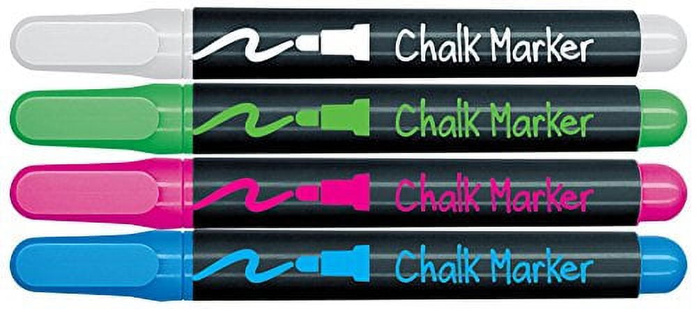 Board Dudes Broad Tip Liquid Chalk Markers 4/Pkg-Assorted - Walmart.com