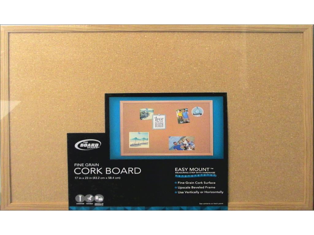 Board Dudes Cork Board Wood Style Frame 23X17 - Walmart.com