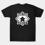 Board Game Addict Tabletop Nerd Geek Meeples Collector Slogan Text ...