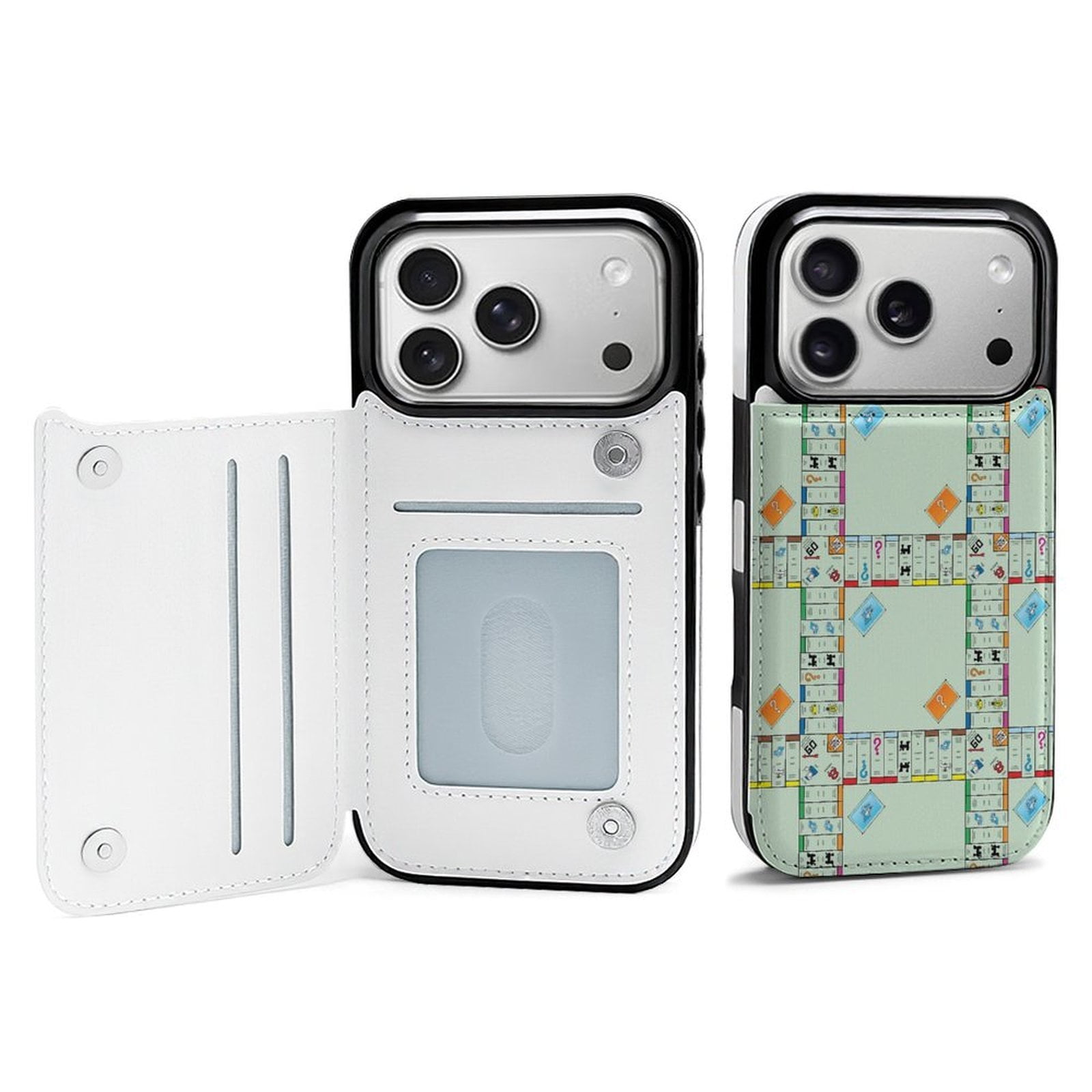 Board Game Board Monopoly Leather Wallet Case for iPhone 17 Pro Max ...