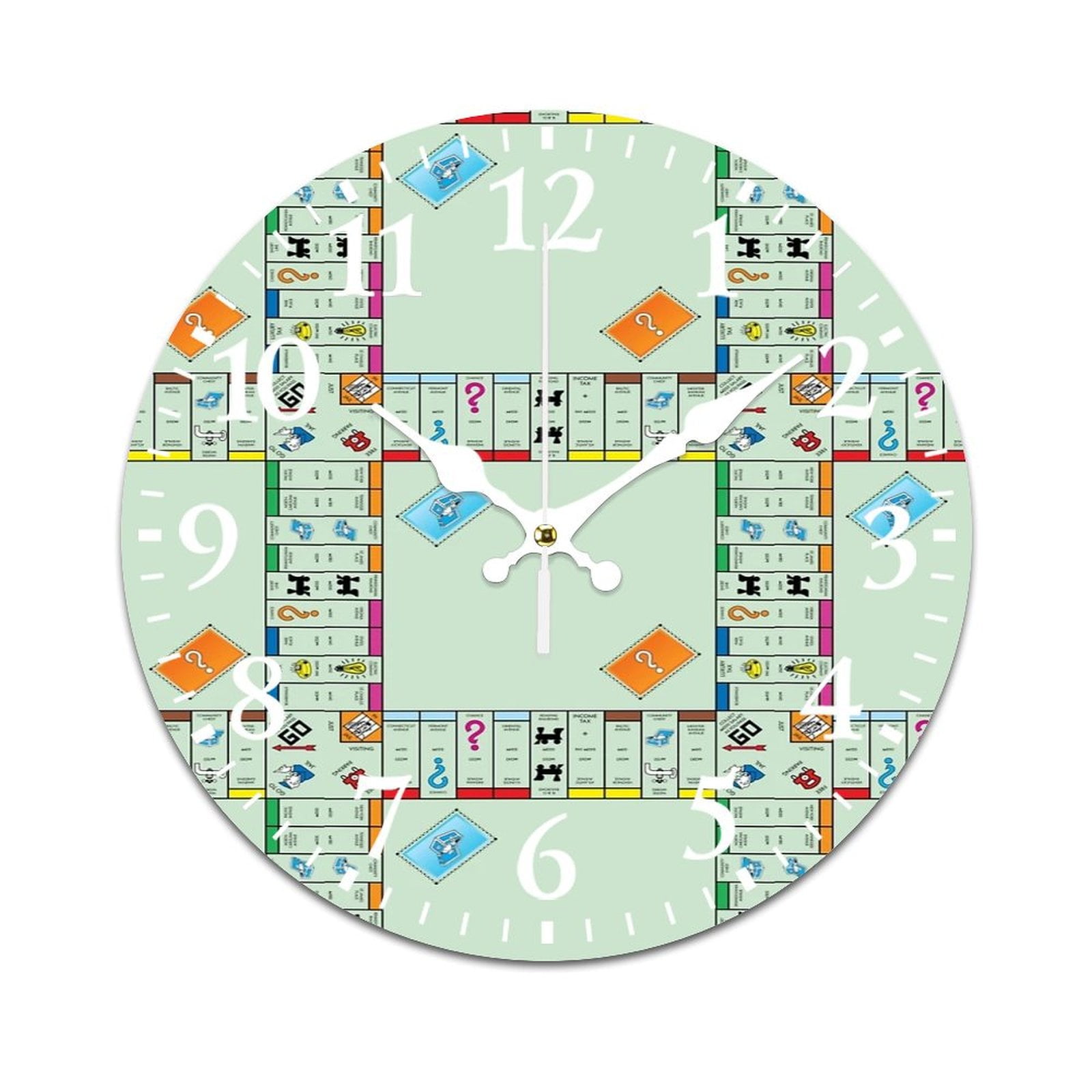 Board Game Board Monopoly Wall Clock Modern Design Clocks Wall Hanging ...