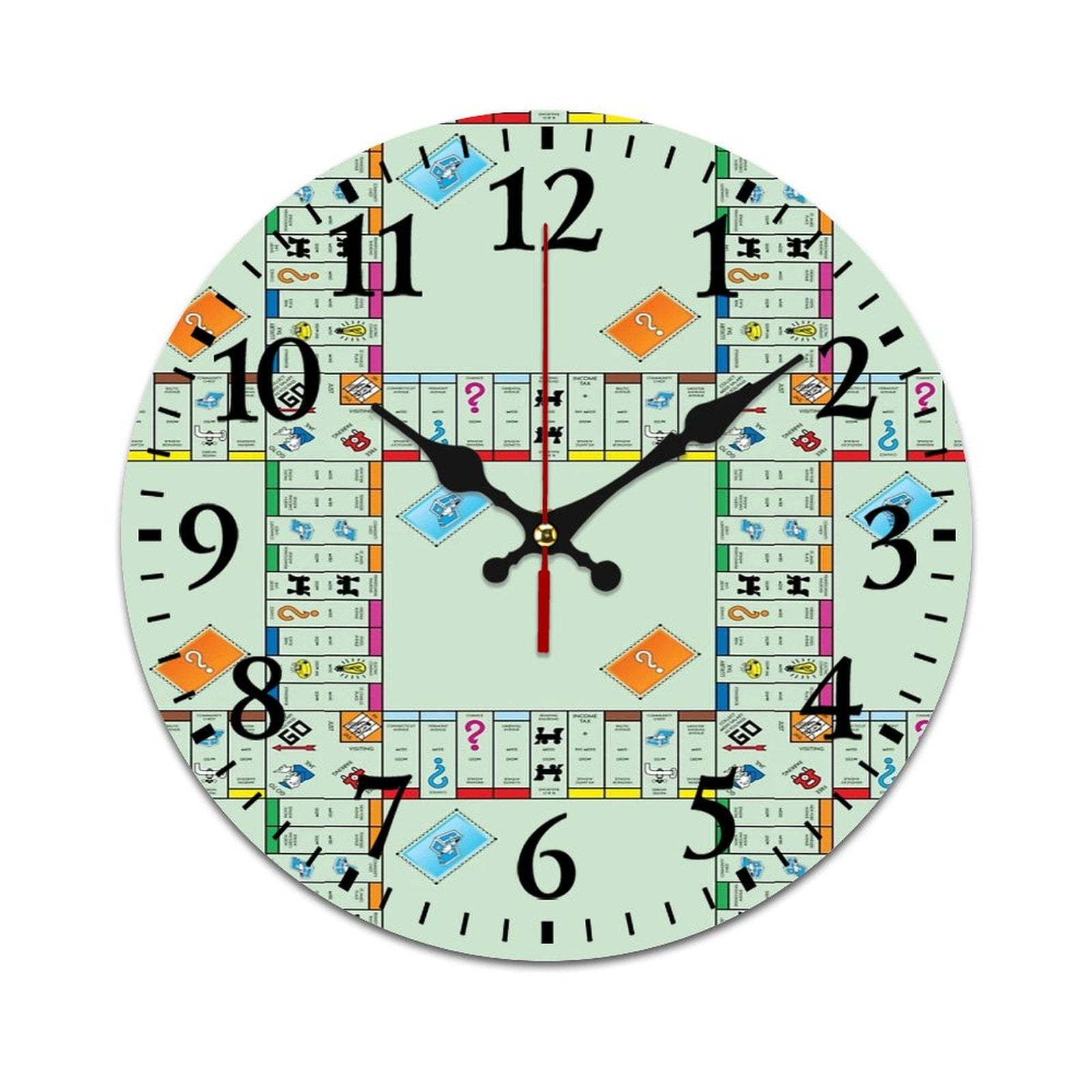Board Game Board Monopoly Wall Clock Modern Design Clocks Wall Hanging ...