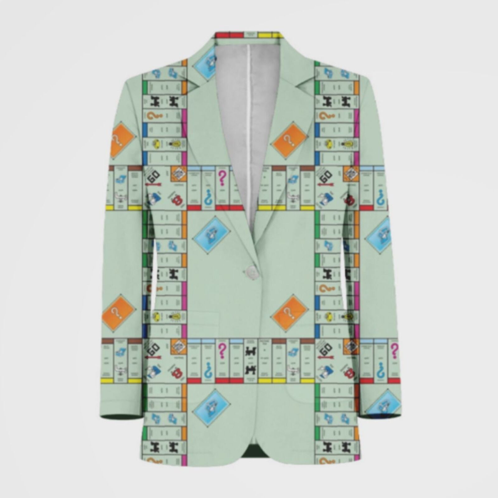 Board Game Board monopoly-01 Men Blazers Slim Clothing Summer Jacket ...