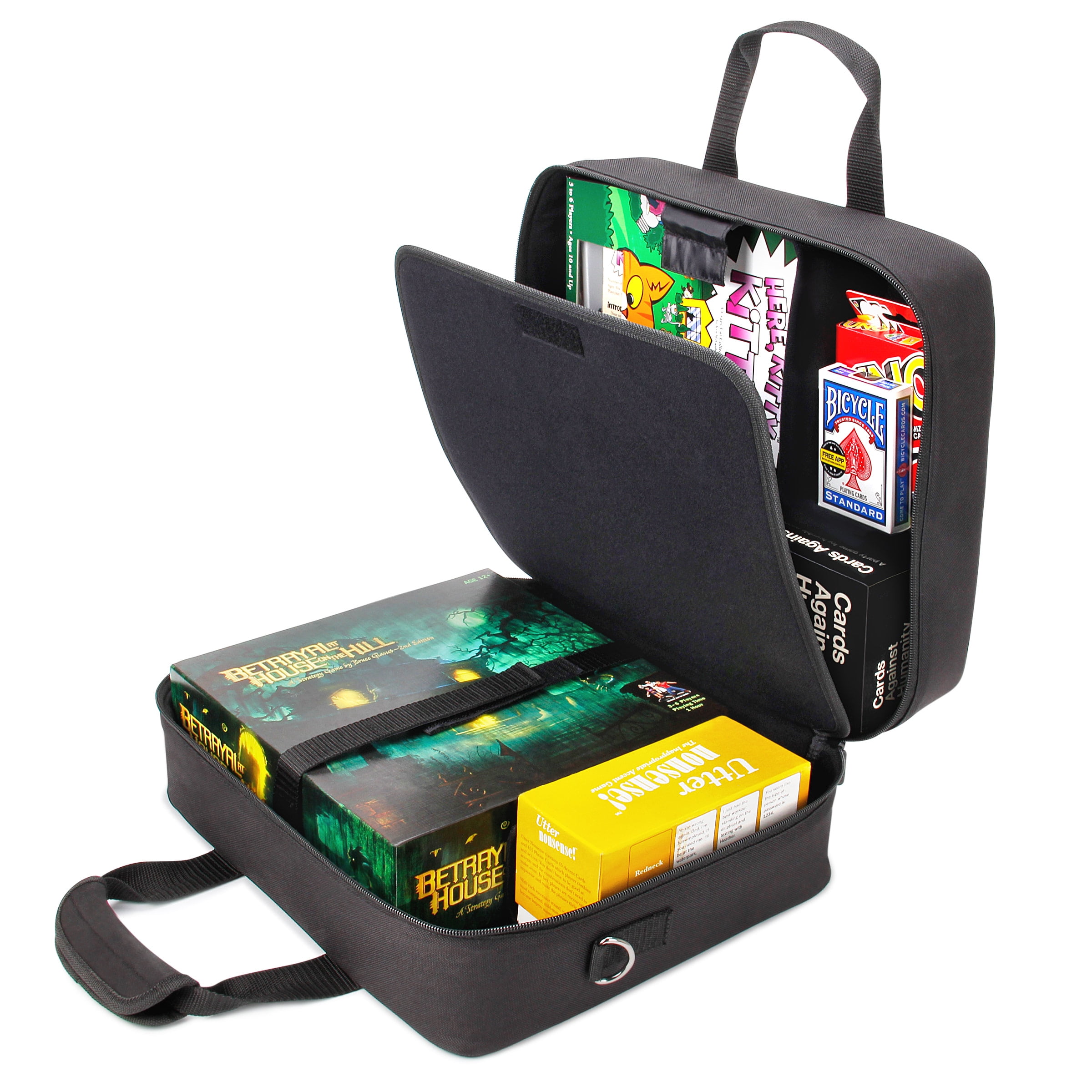 Board Game Carrying Case with Padded Shoulder Strap & Adjustable ...