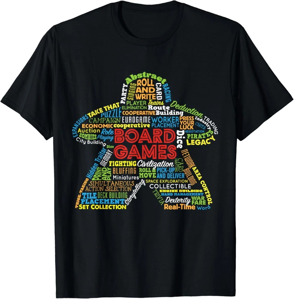 Board Game Meeple Word Cloud Tabletop Gaming Nerd Hobbyist Gift Unisex ...