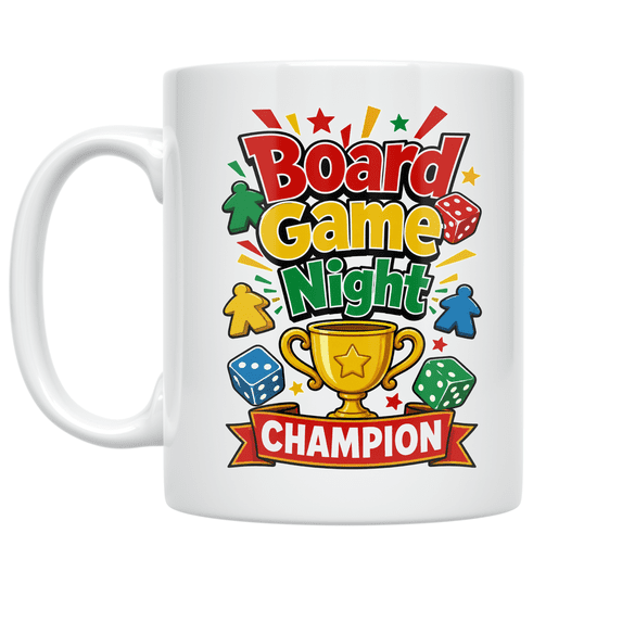 Board Game Night Champion - Board Game Enthusiast - 11 oz Ceramic ...