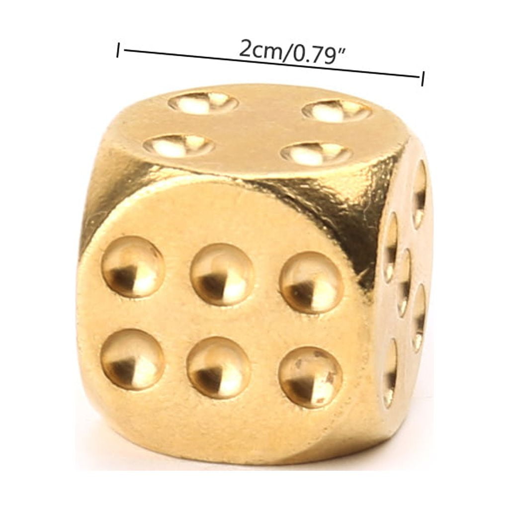 Board Game Party Props Dices Brass Polyhedral Club Bar Dice Playing ...