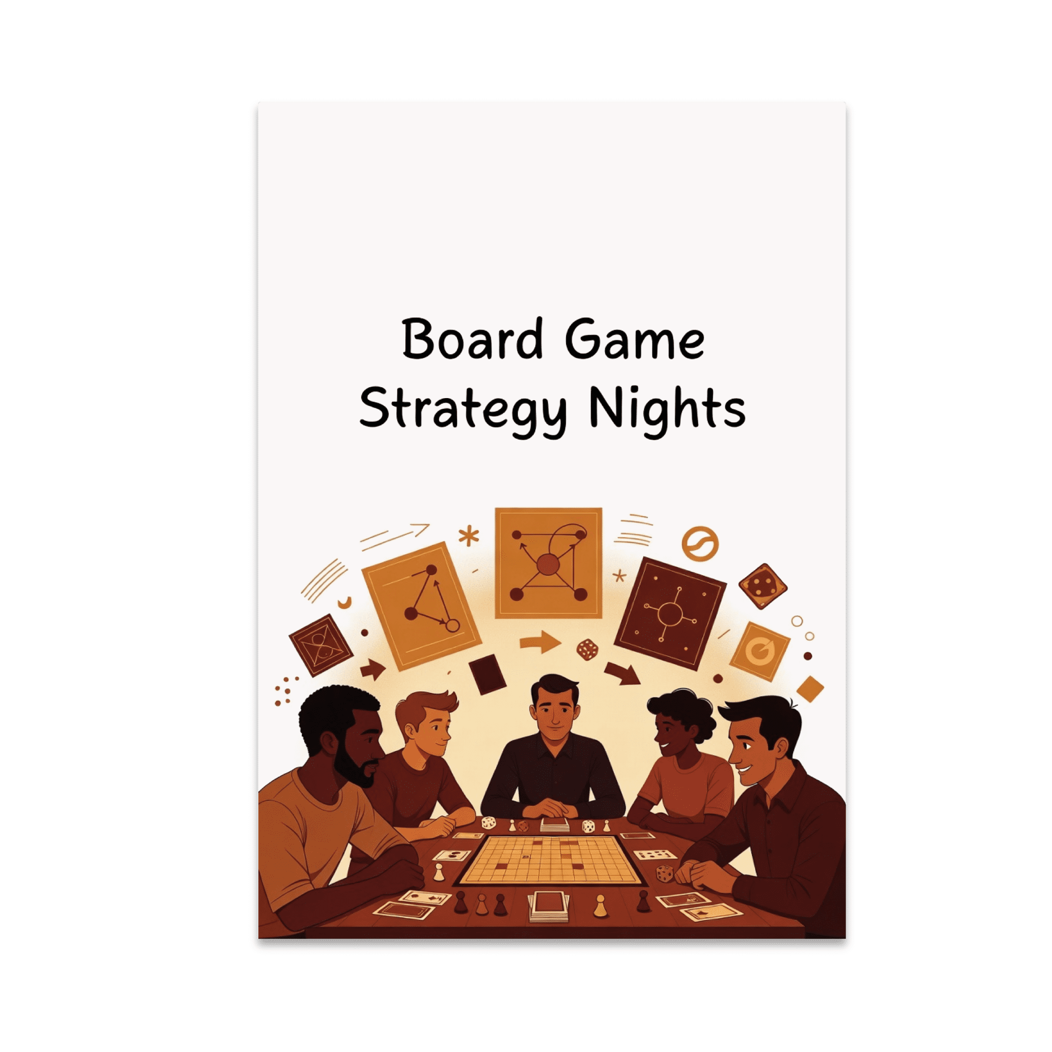 Board Game Strategy Nights Art - Board Game Enthusiast - 13x19 Poster ...