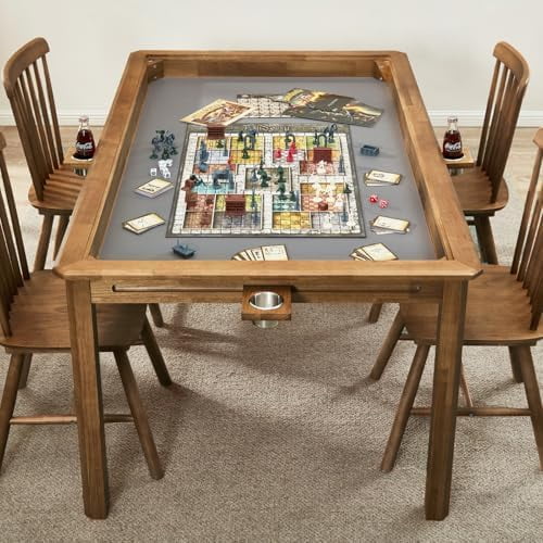 Board Game Table with Removable Table Top, Seats 4 to 6 Players with ...