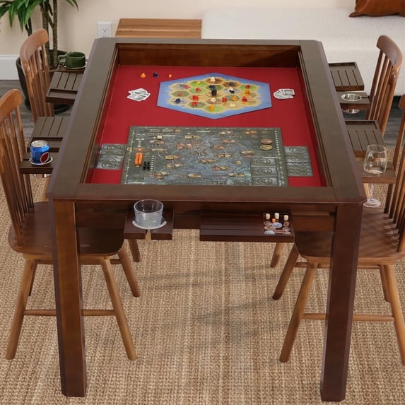 Board Game Table with Removable Top, Heirloom-Quality Solid Wood Dining ...