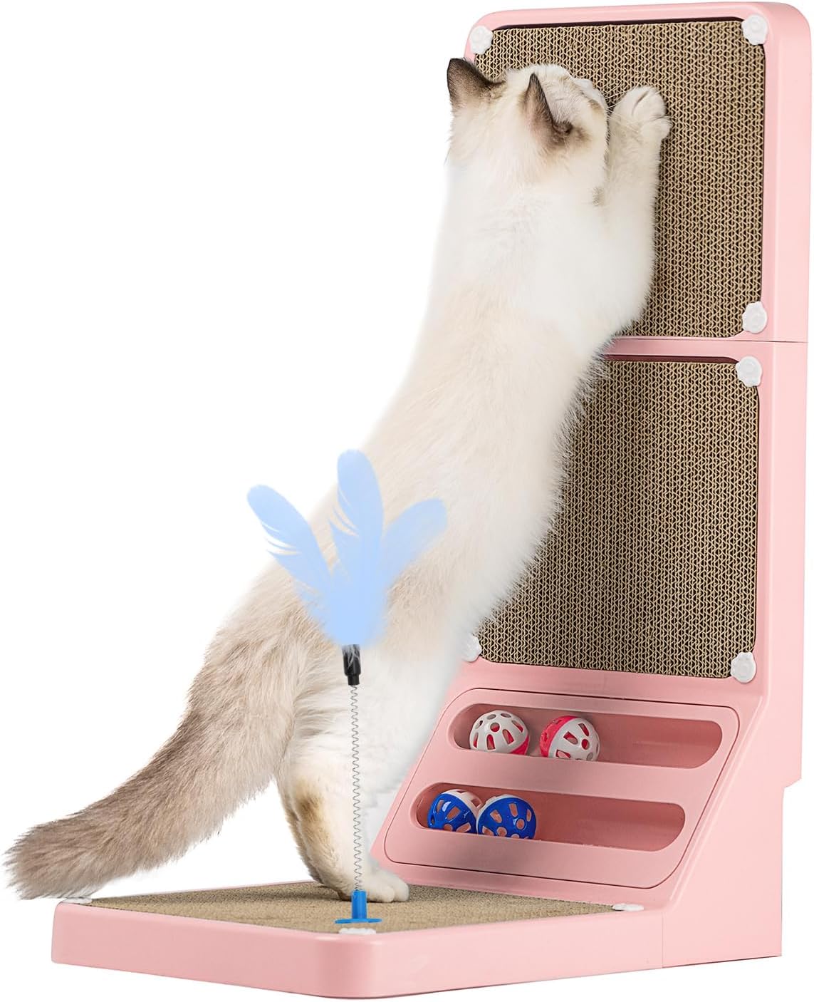 Board Kitten Ball Wall Scratchers for Indoor Cats L Shaped Scratcher ...